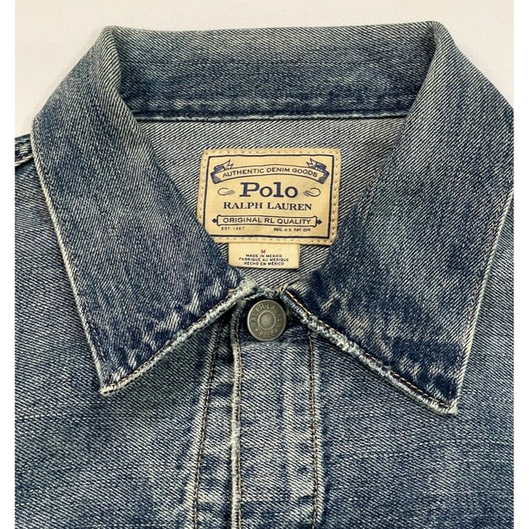 Jackets & Coats | Rare New Polo Ralph Lauren Sportsman Denim Jacket Sz M Bear | Poshmark